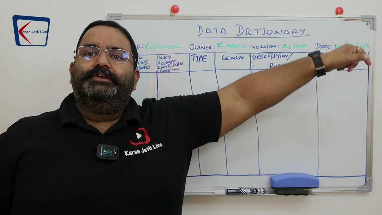 Data dictionary explained with example