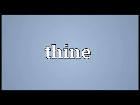 thine meaning in English