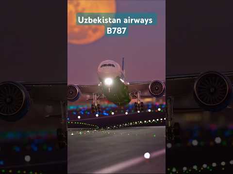 Uzbekistan Airways B787-8 Taking Off from Dubai | Dreamliner Power! ๐บ๐ฟโ๏ธ๐ #shorts