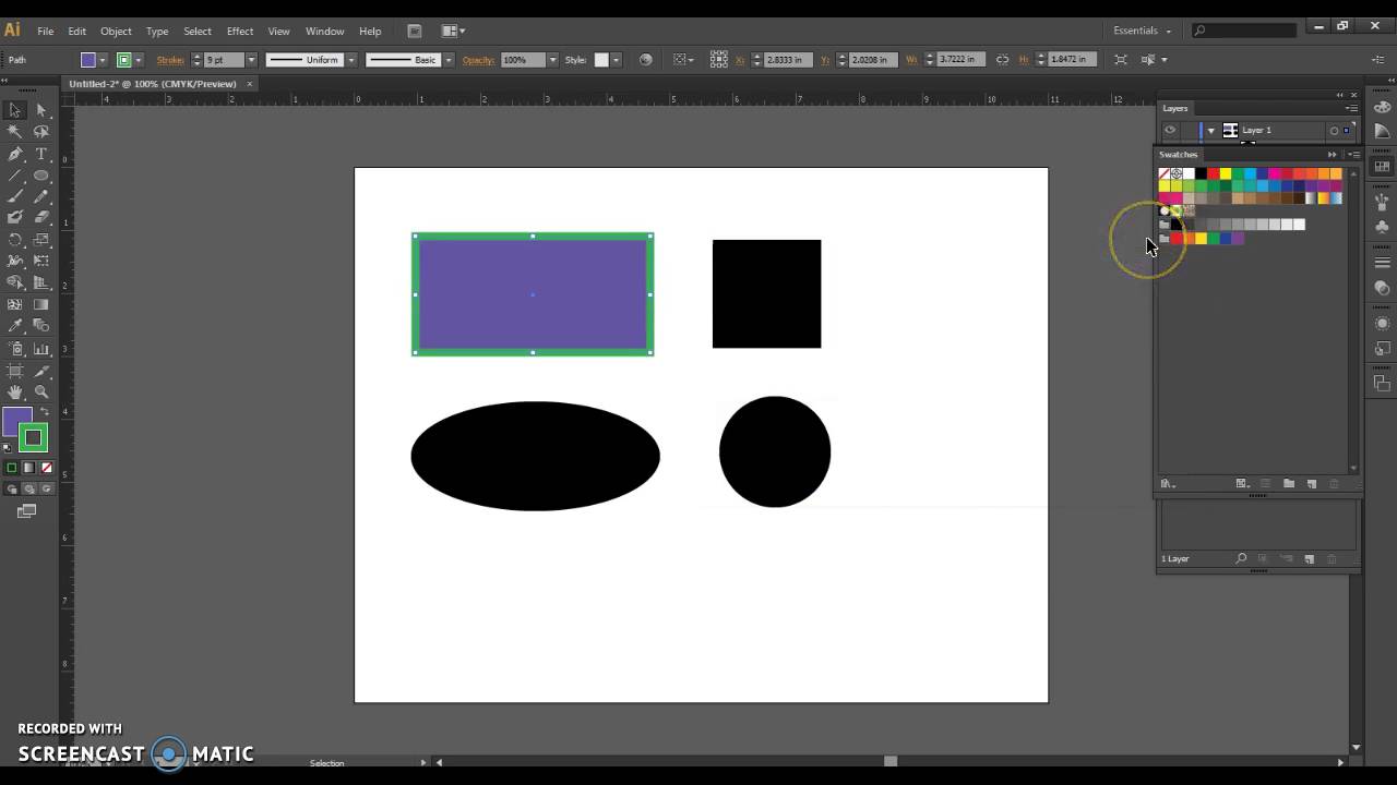Illustrator: Creating Color- Stroke vs. Fill