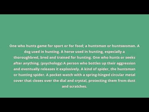 what is the meaning of hunter