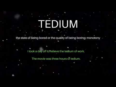 TEDIUM meaning • Growing English vocabulary #englishlanguage #vocabulary