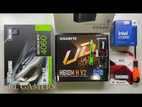 intel Core i5 14700F GIGABYTE H610M H V2 ZOTAC RTX4060 TWIN EDGE Gaming PC Build