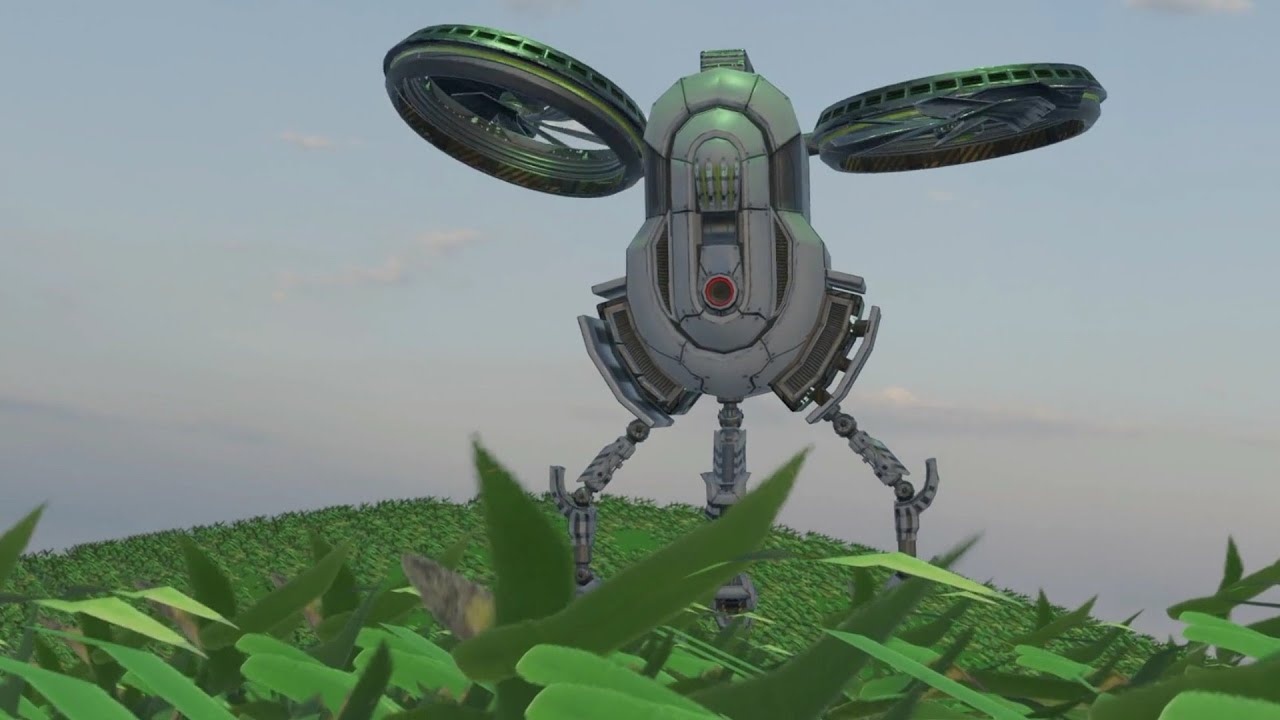 Alien Drone Test 3D Animation