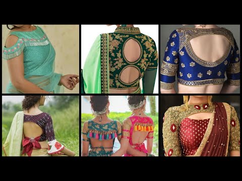 50 Blouse Back Neck Designs - Blouse Designs