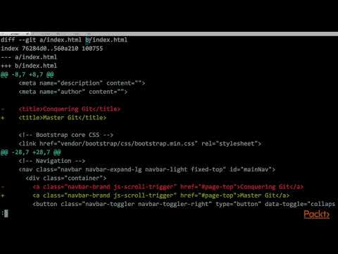 Learn Conquering Git Advanced Training Guide Understand diff Format| packtpub com - Mind Luster