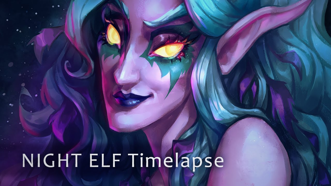 Digital Painting | Night Elf - World of Warcraft