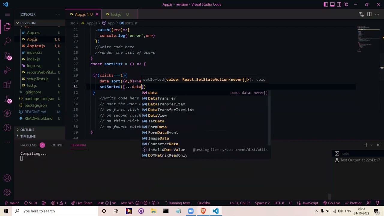 Fetch and sort Data with React Hooks