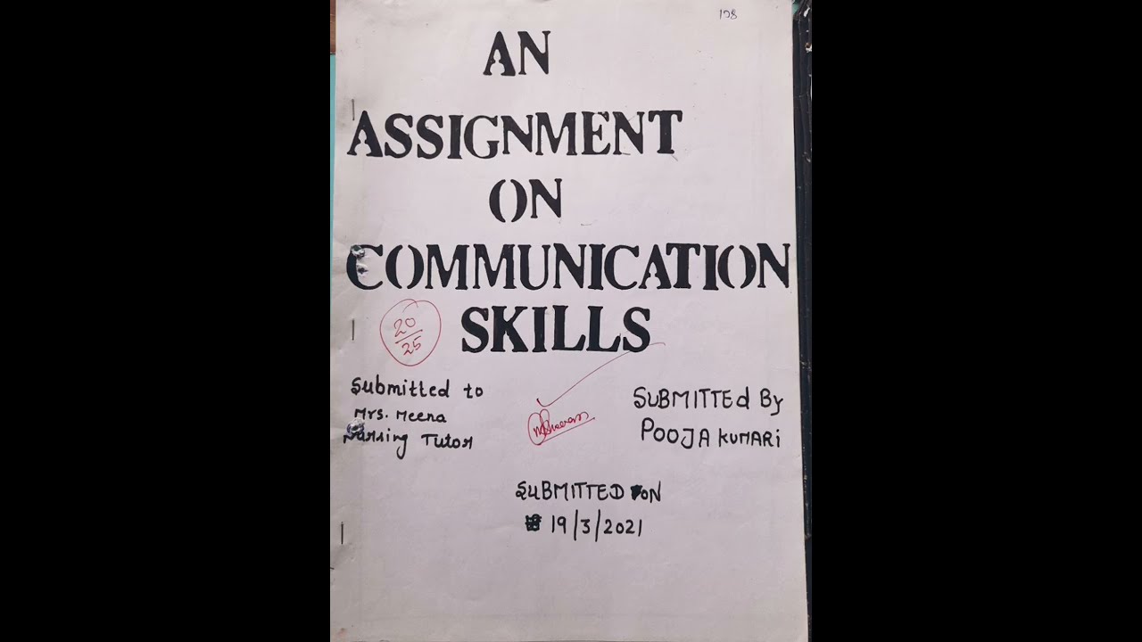 assignment on communication skills ll Gnm 1st year ll nursing notes