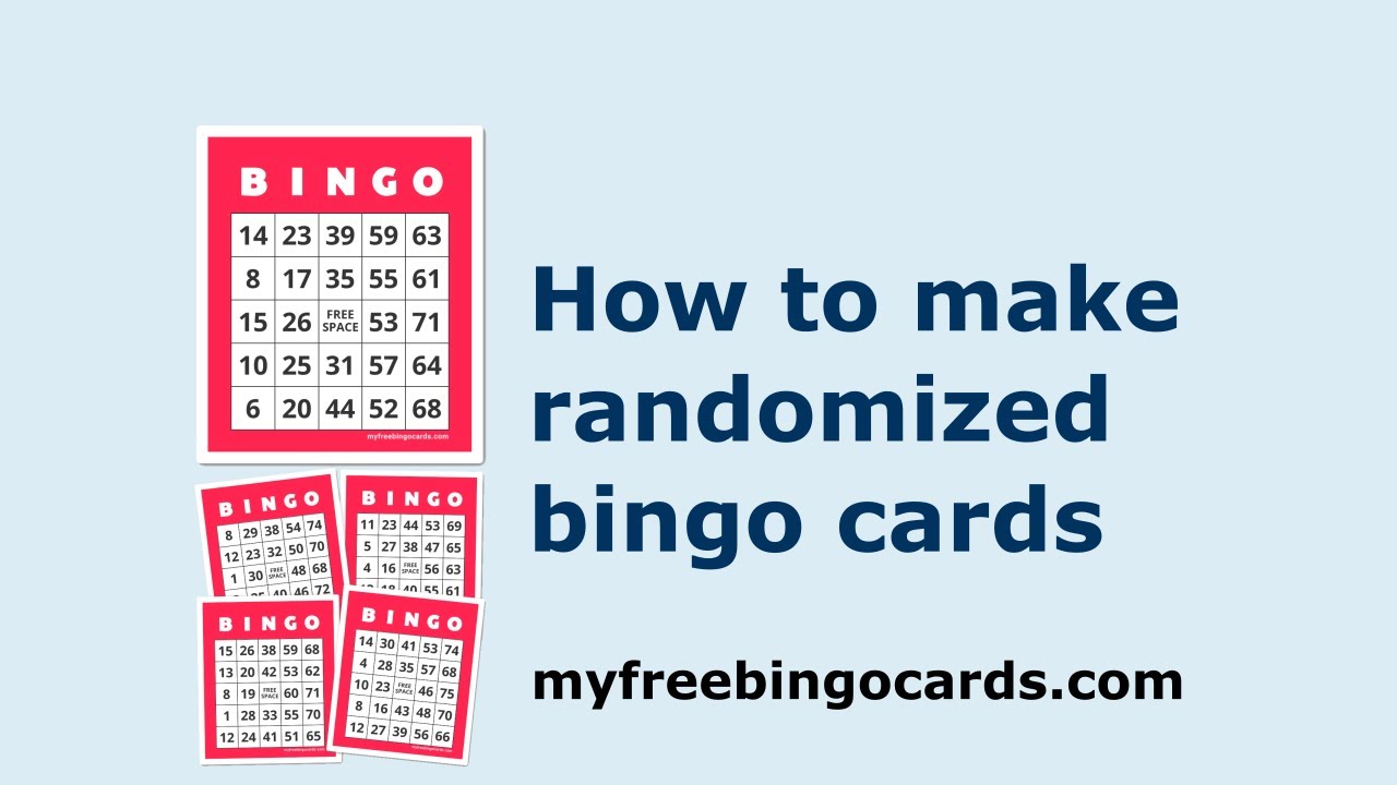 How to make randomized bingo cards