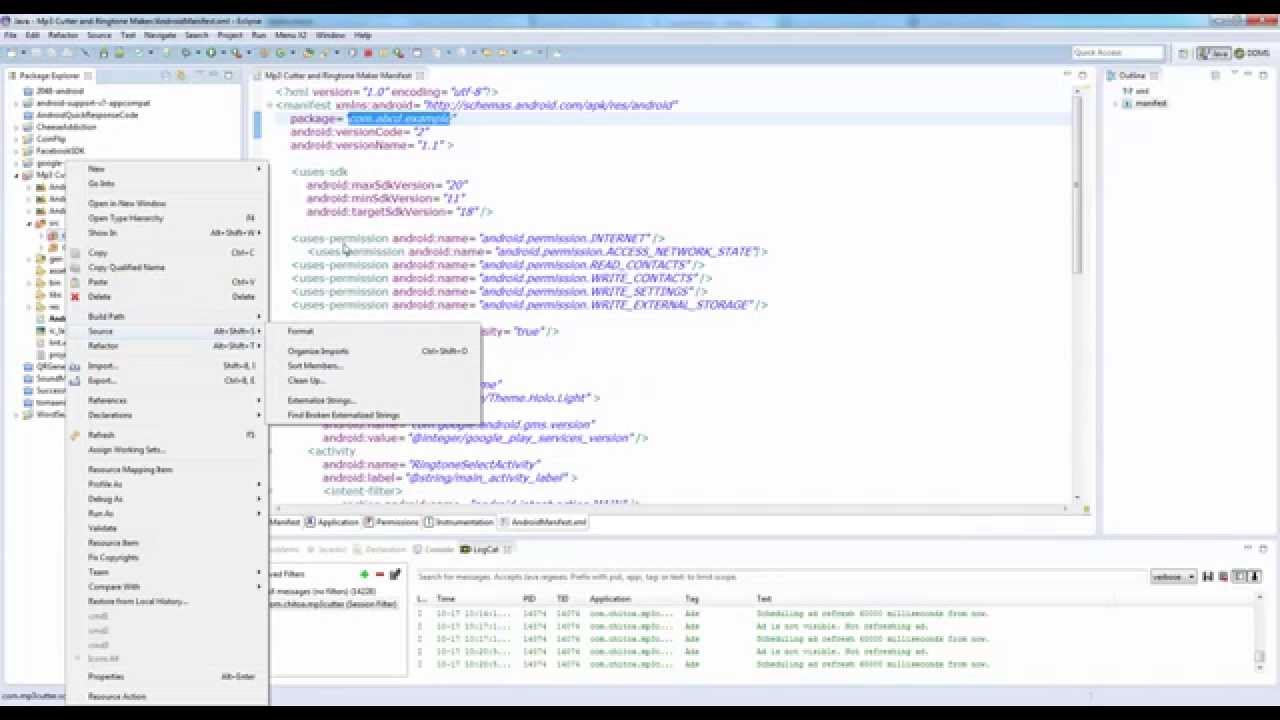 Changing Package Name | Buy MP3 Cutter and Ringtone Maker Source Code
