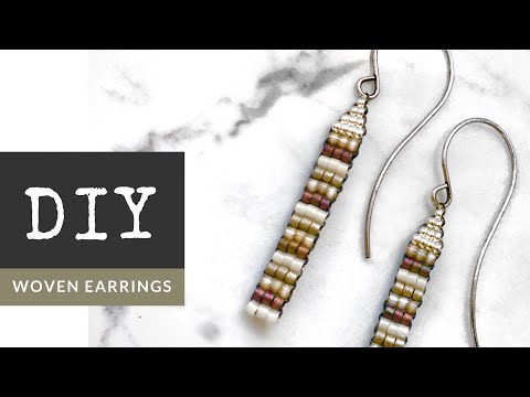 How To Make The EASIEST Seed Bead Woven Earrings With No Loom Needed