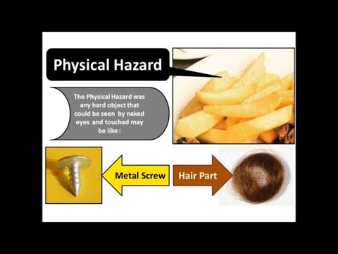 What are the types of Food Hazards with explanation ?