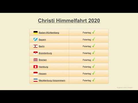 Christi Himmelfahrt 2020 - Datum - Feiertage Deutschland 2020