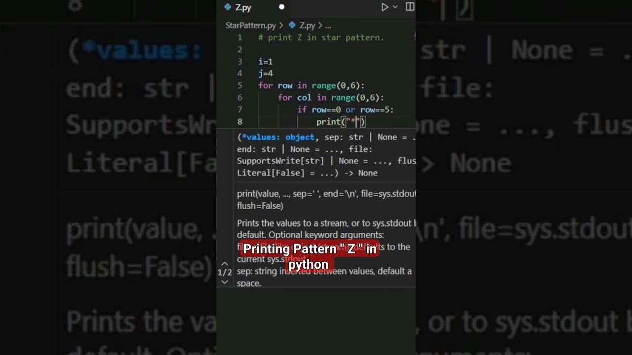 Printing Star Pattern  