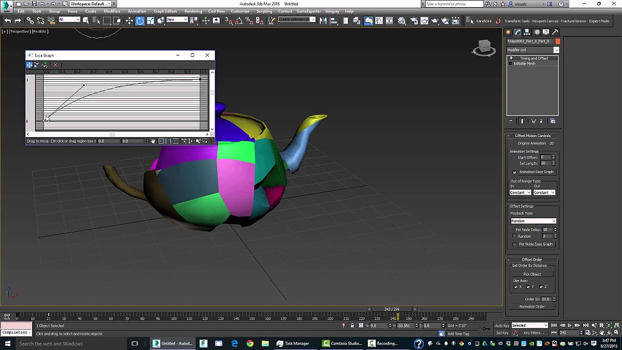 3ds Max 2016; Extension 1 and Animation Offsets