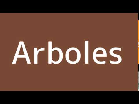 How to say Trees in Spanish