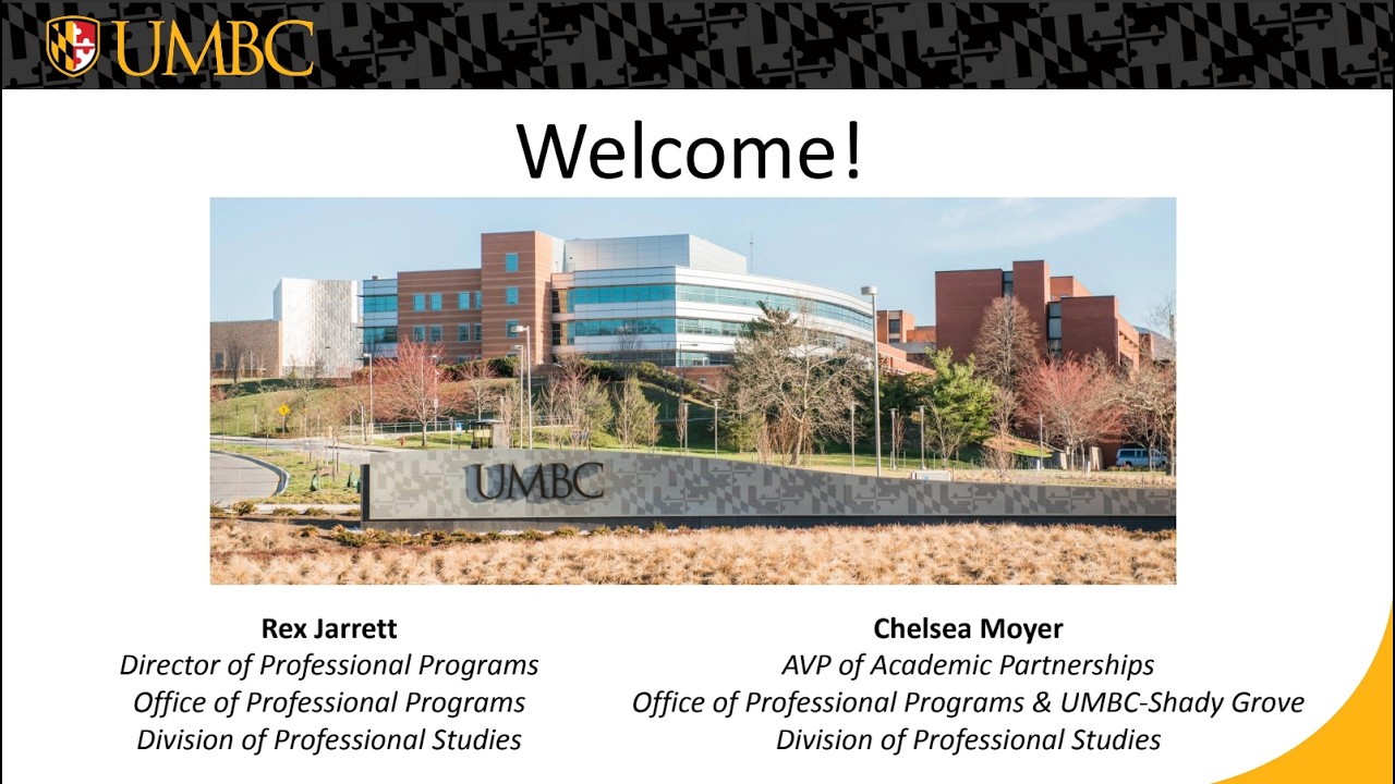 UMBC International Information Session for Professional Programs