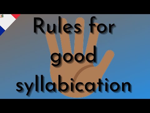 5 Rules for good syllabication | French for beginners