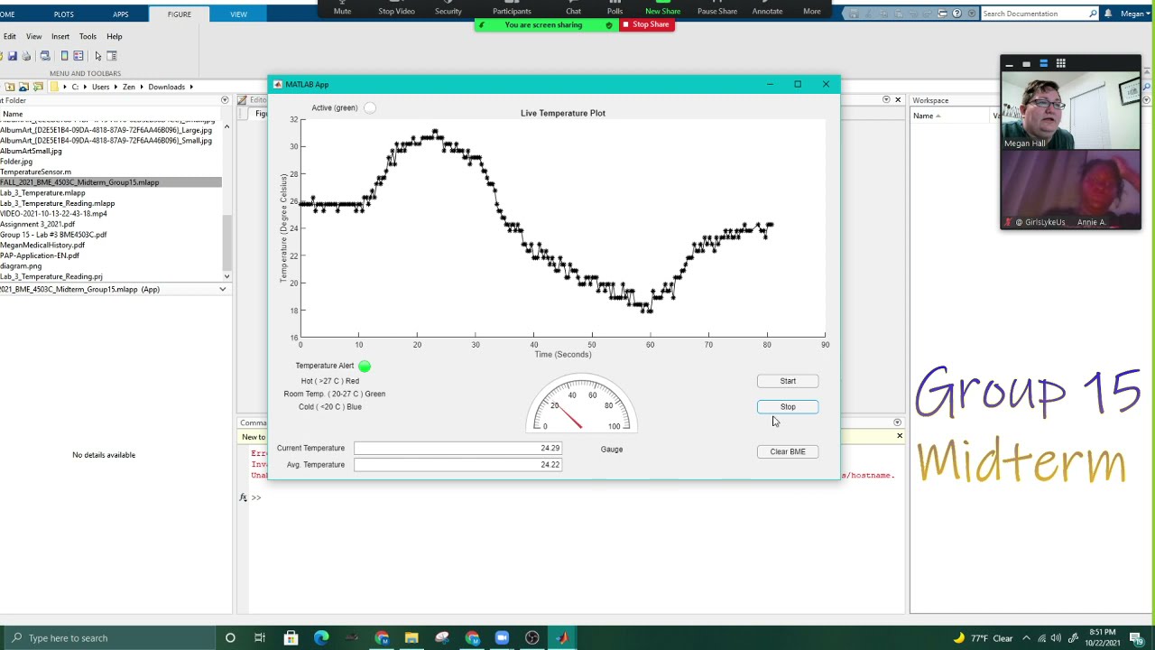 Live Arduino Temperature Sensor with GUI using MATLAB
