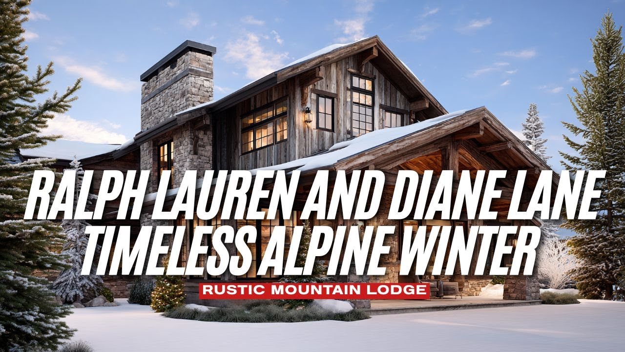 Rustic Mountain Lodge Inspired by Ralph Lauren and Diane Lane Timeless Alpine Winter Warmth