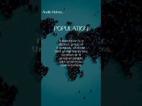Define Population | What is population ? | Population Simple Formula | Definition | Audio Notes