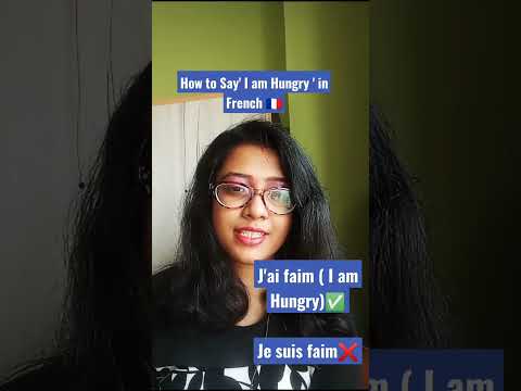 How to Say ' I am Hungry ' in French 🇨🇵 l By Anindita #shorts #french #learning #language #ytshort