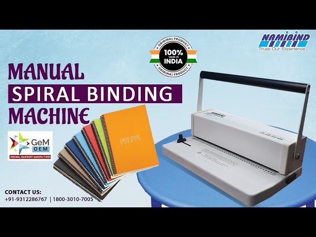 Spiral Binding Machines - Spiro 40 Namibind Spiral Binding Machine Manufacturer from New Delhi