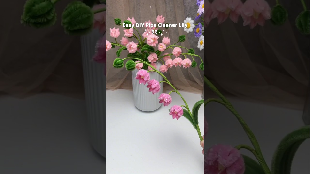 diy lily of the valley | handmade diy pipe cleaner flowers #flowerscraft #handmadeflowers #crafts