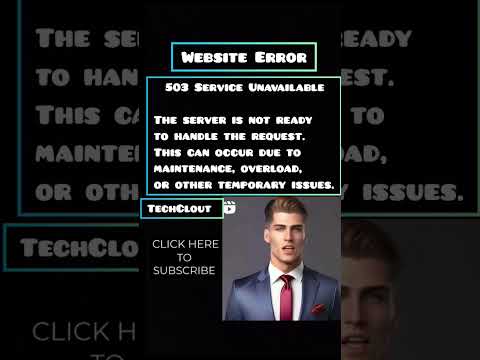 Error 503 Service Unavailable #website #error #technology #internetsecurity #network #tech #viral