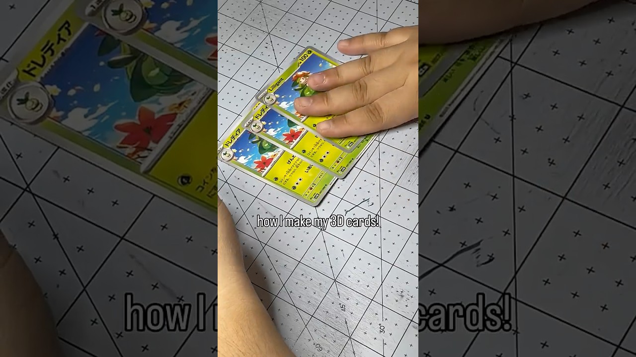 Making a 3D Lilligant Card 🌺🍃 #cardsurgeon #pokemon #pokemoncards #pokemontcg