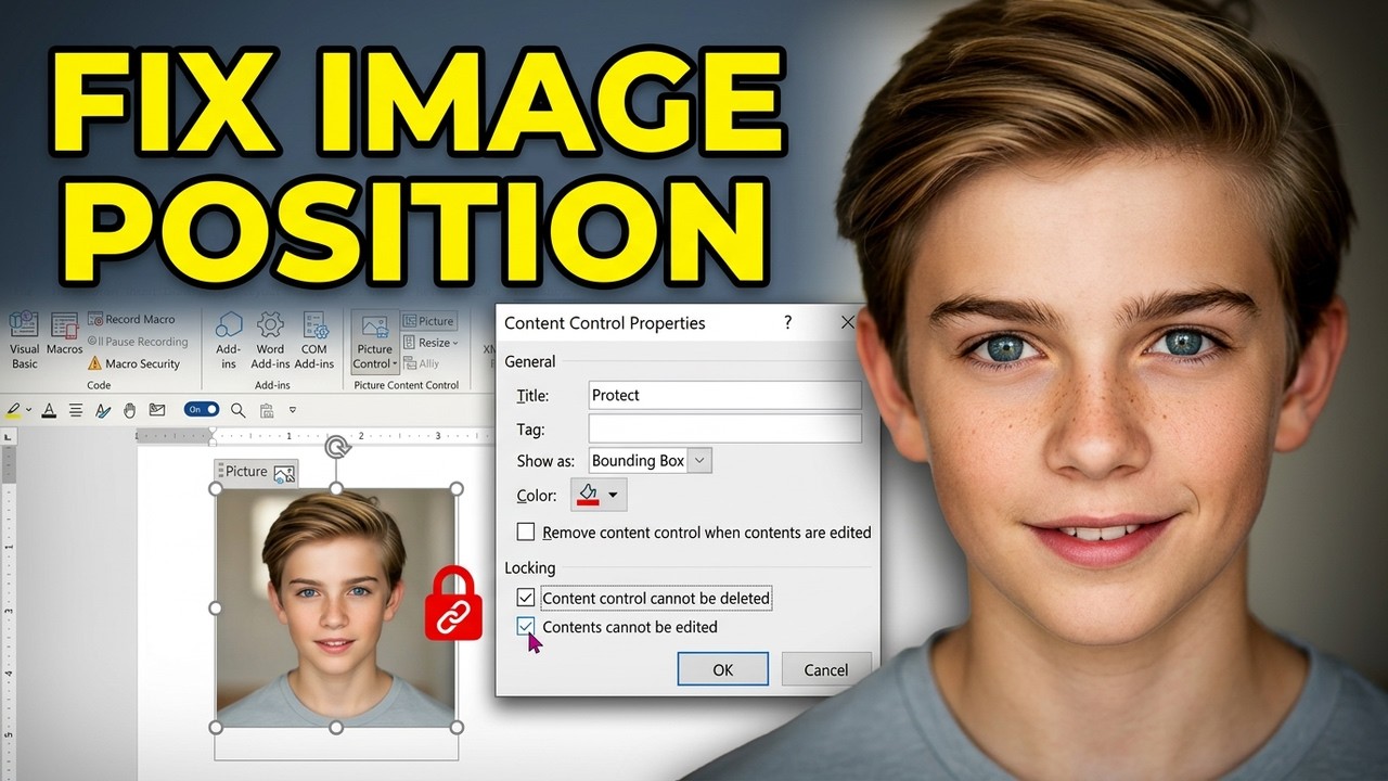 How to Fully Protect An Image From Being Moved or Resized