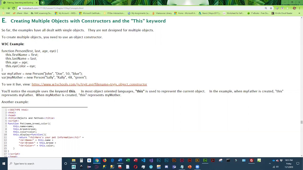Creating multiple JS objects with constructors