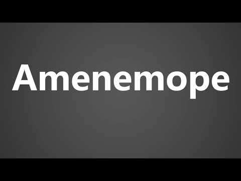 How To Pronounce Amenemope