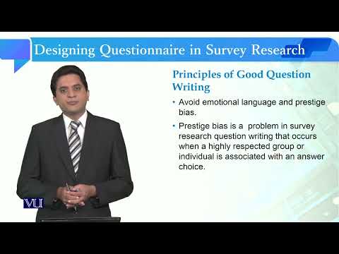 Designing Questionnaire in Survey Research | Quantitative Research Methodology | SOC509_Topic099