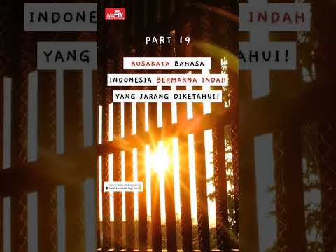 KOSAKATA INDAH YANG ADA DALAM KBBI, KAMUS BESAR BAHASA INDONESIA Part 19 #shorts #belajarbahasa