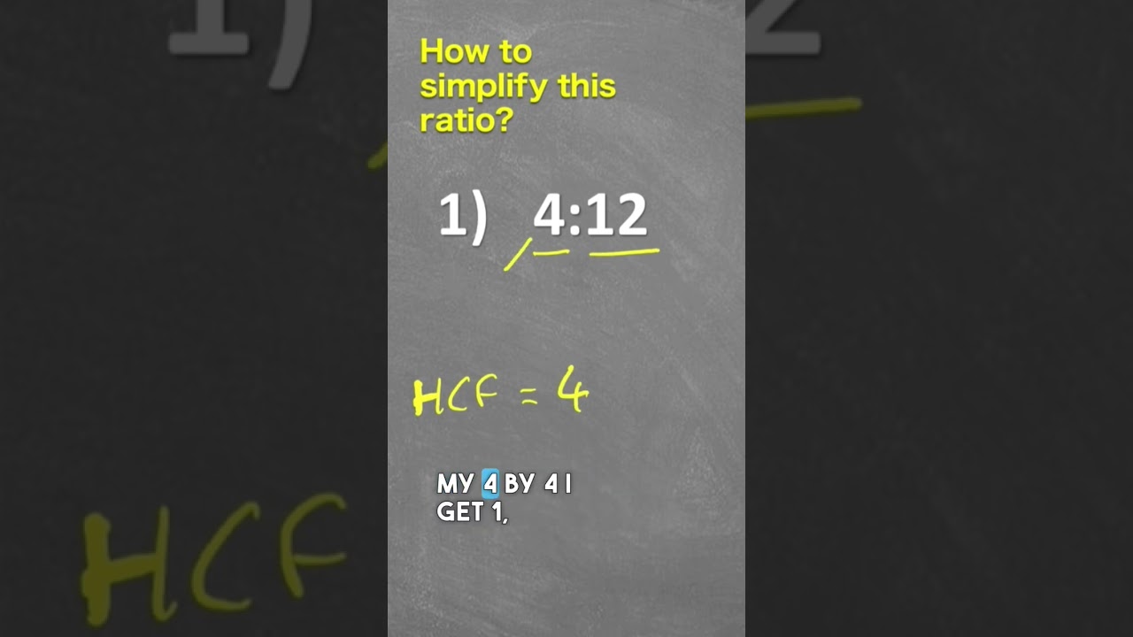 How to simplify ratios #ratio #simplifyratio #howto #maths