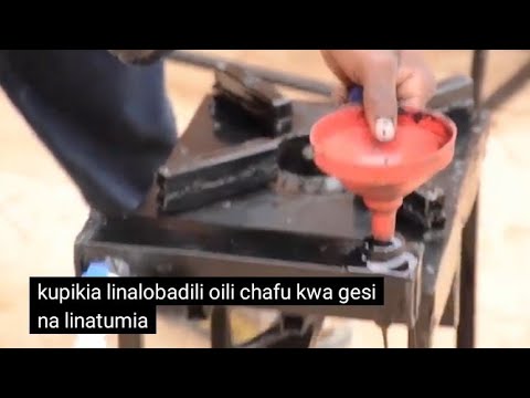 KIJANA WA MAKAMABAKO AUNDA JIKO RAHISI KWA KUBADILI OIL CHAFU KUWA GESI ...