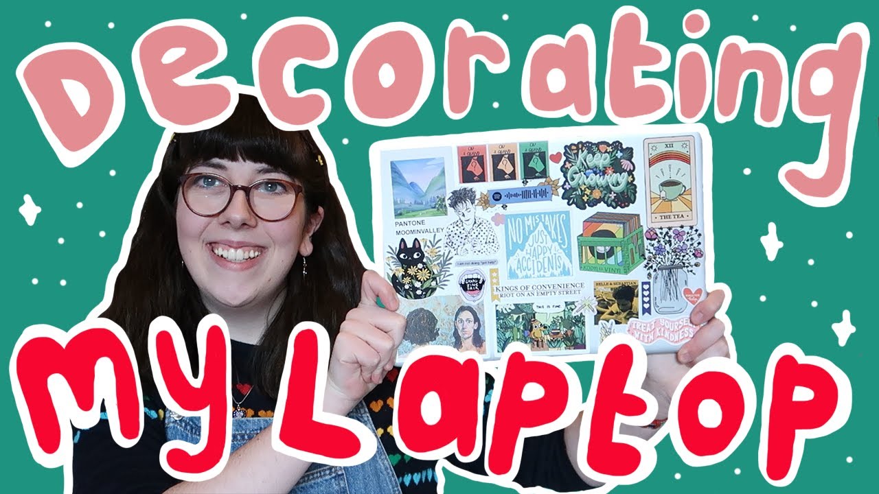 Decorate my laptop with me! 🌈💻 Redbubble & Etsy sticker haul!