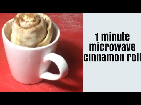 1 minute microwave cinnamon bun | waj cooks