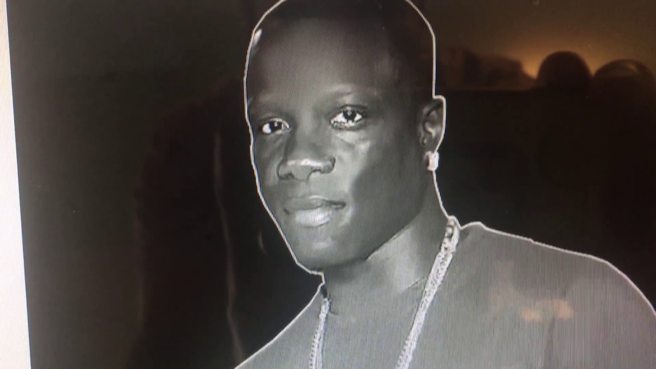 Laser engraving of a black portrait on black marble / granite / stone- Part 1