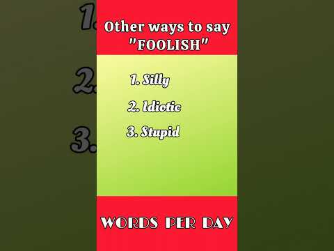Another word for "FOOLISH" #englishlearners #englishlearning #youtubeshorts