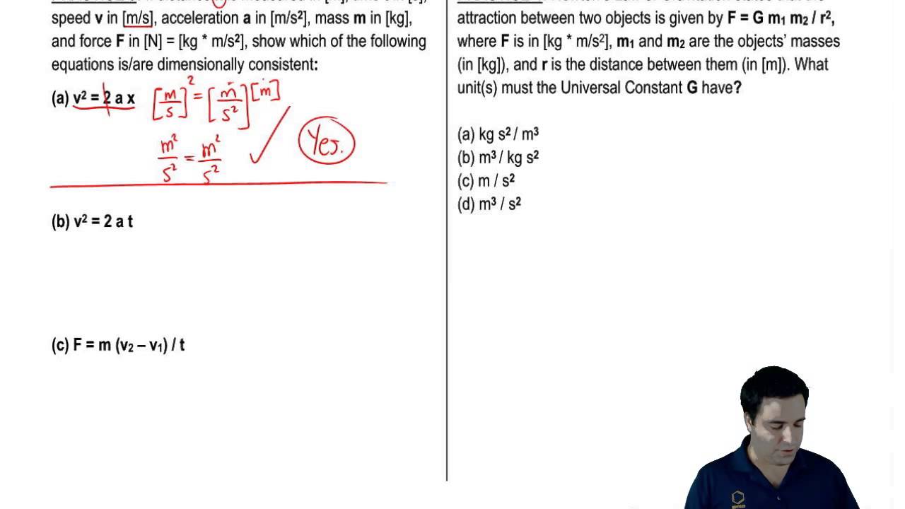 Physics Dimensional Analysis