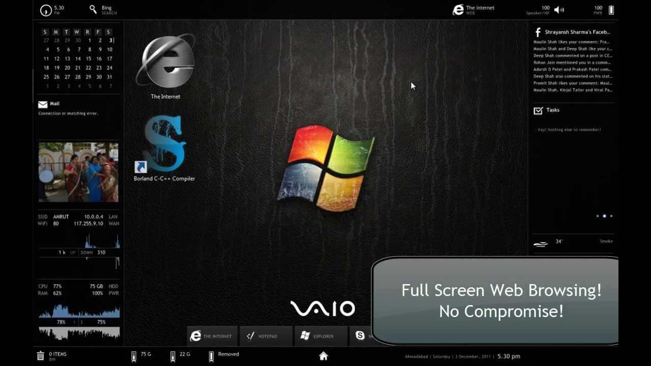 Futuristic UI for Windows - GAIA!