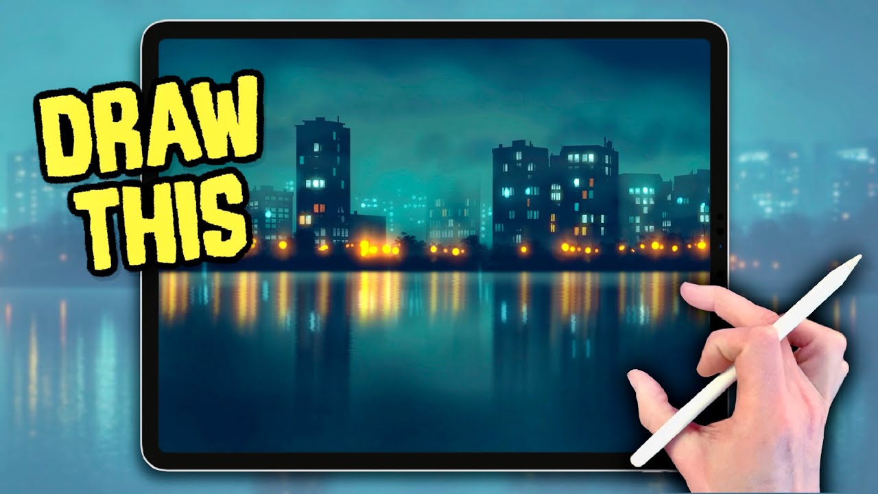 PROCREATE CITYSCAPE Drawing Tutorial in EASY STEPS