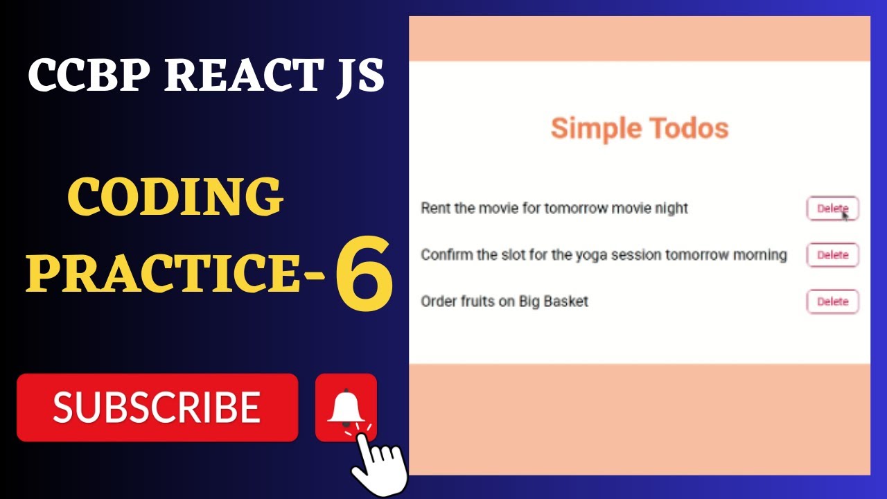 Simple Todos | Coding Practice 6 | REACT JS | NxtWave | CCBP 4.0