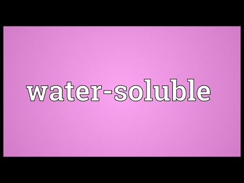 Water-soluble Meaning