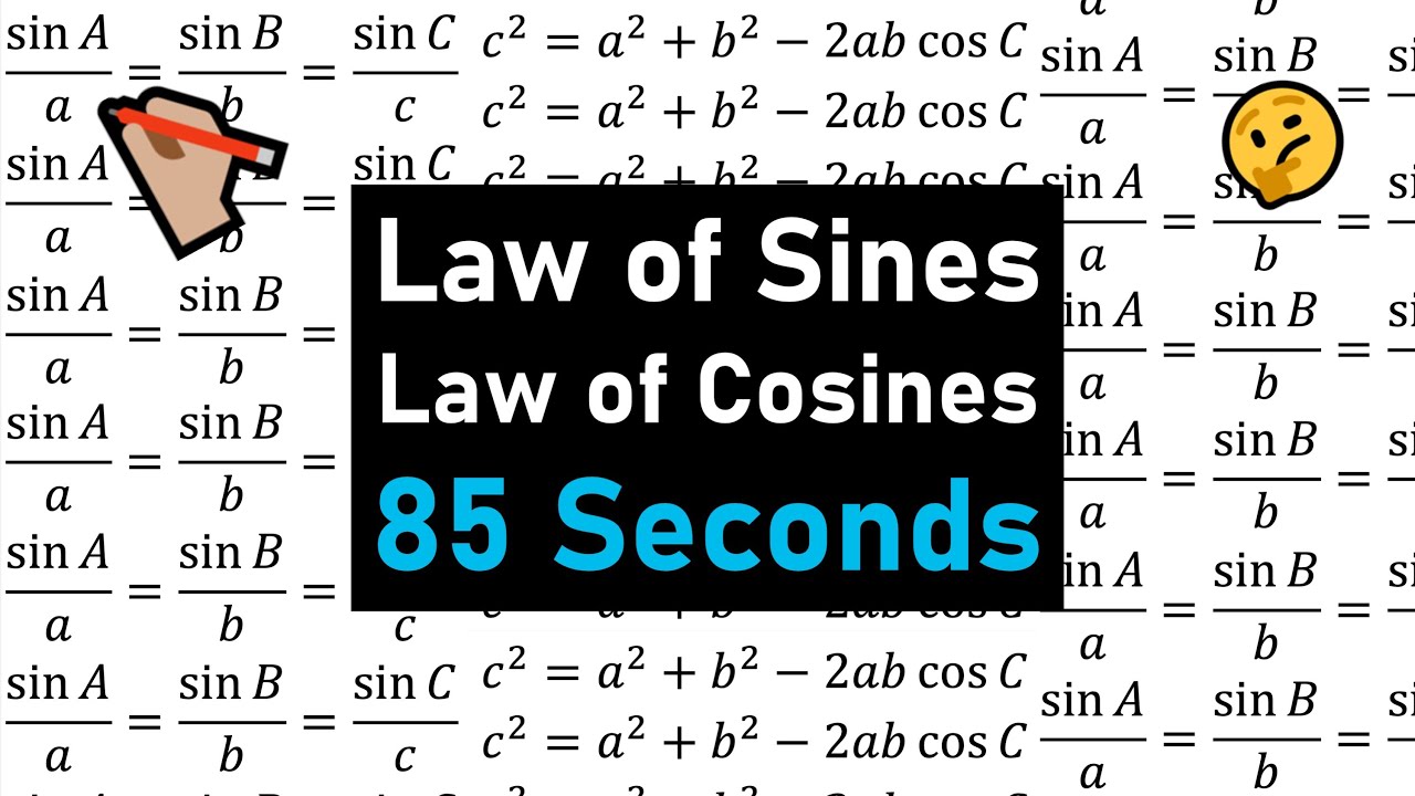 Learn law of sines/cosines in less than 85 seconds | skills and strategies for the ACT math test