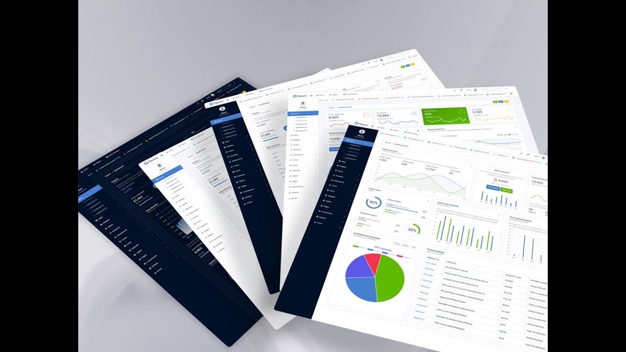 Sparic - Bootstrap Flat Admin panel Dashboard HTML Template
