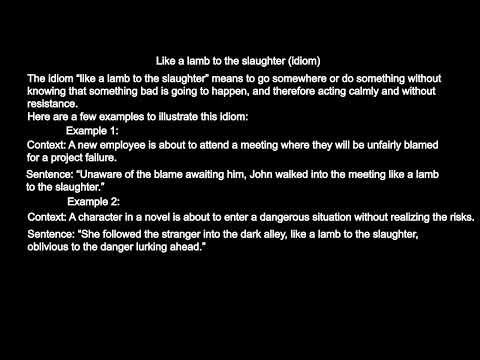 Like a Lamb to the Slaughter: Understanding This Cautionary Idiom